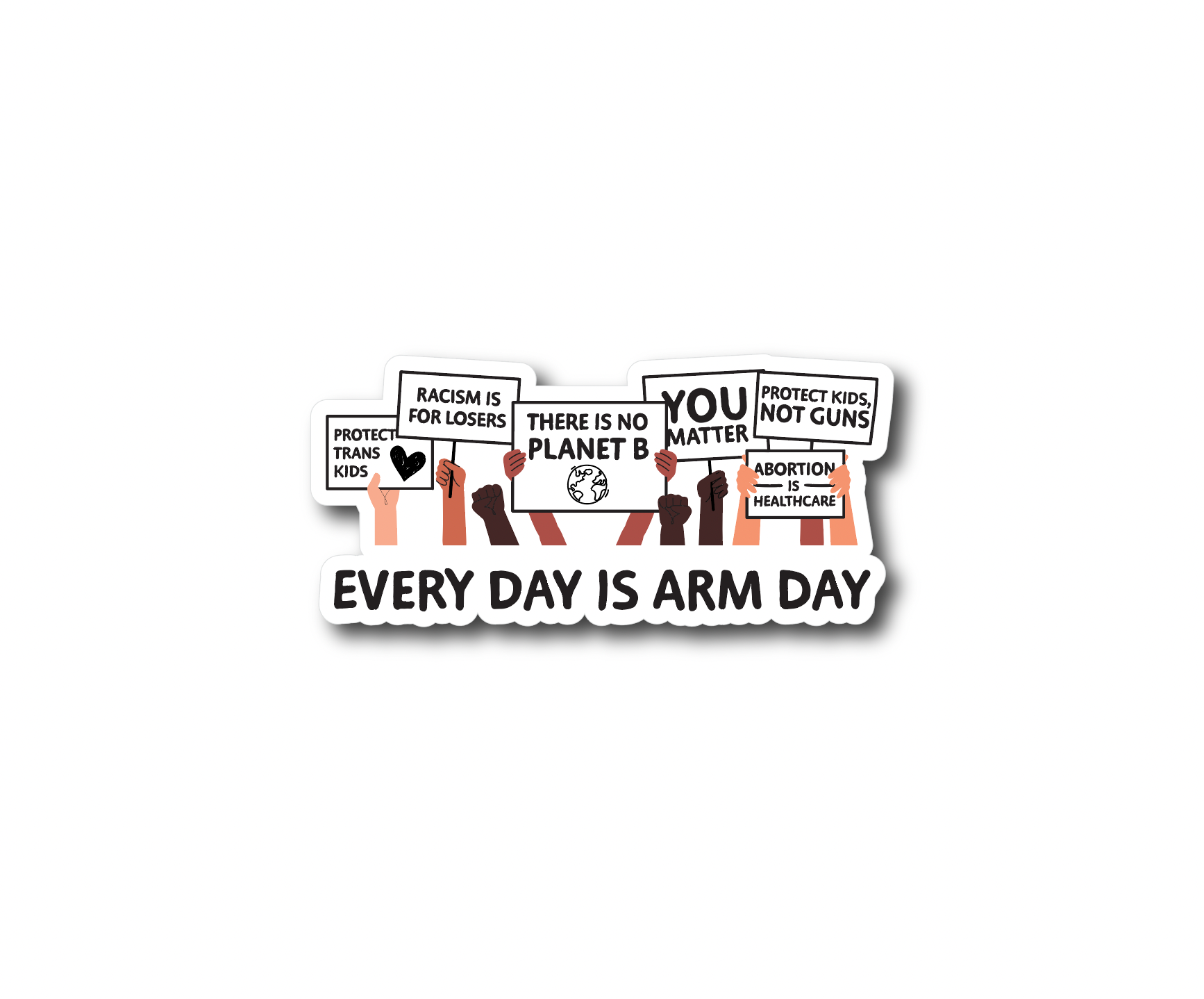 Everyday is Arm Day Sticker – First Ave Promo